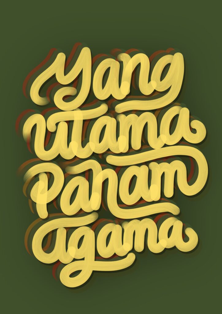lettering yang utama paham agama – Dicubit